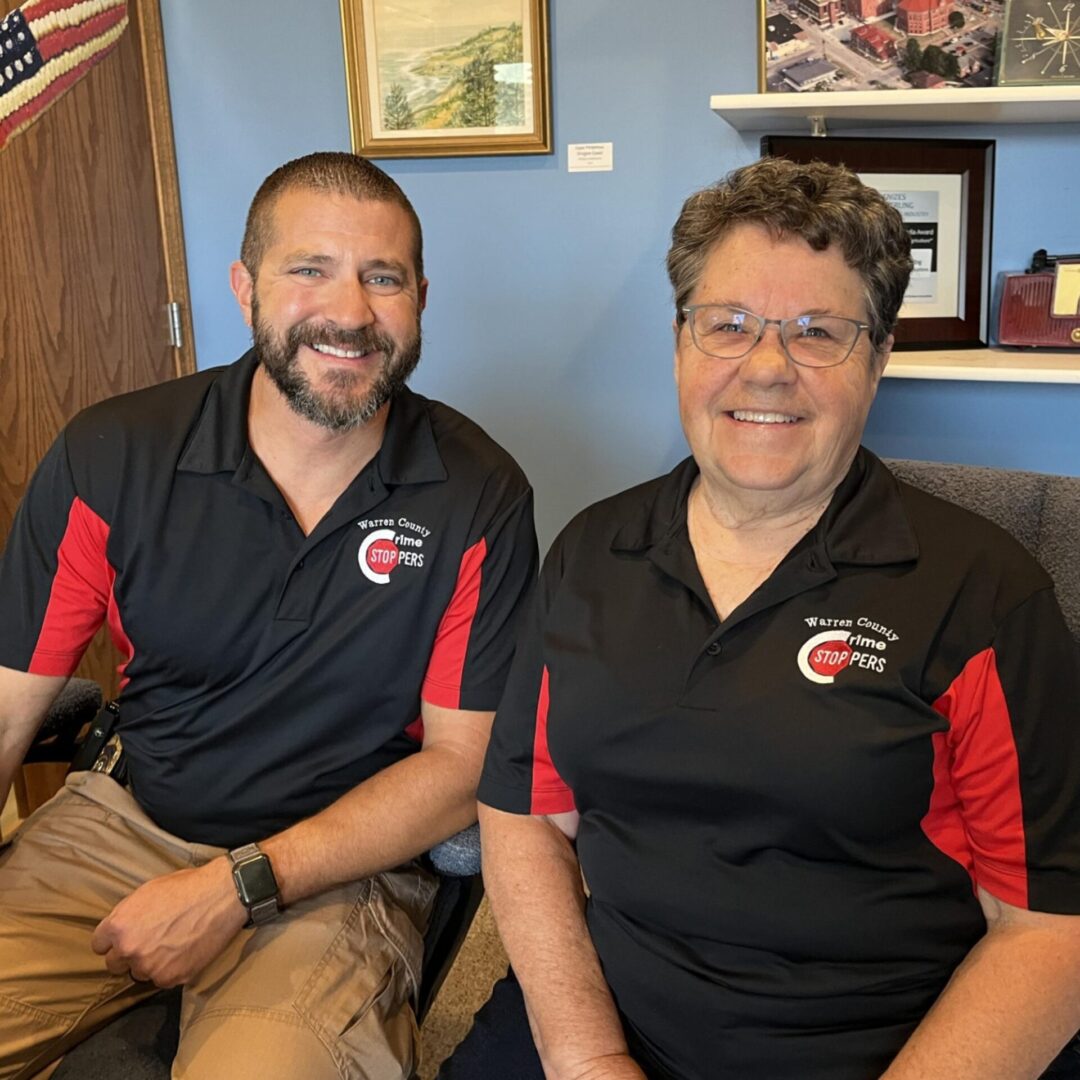 Josh Kramer and Annette Manthei with the Warren County Crimestoppers ...