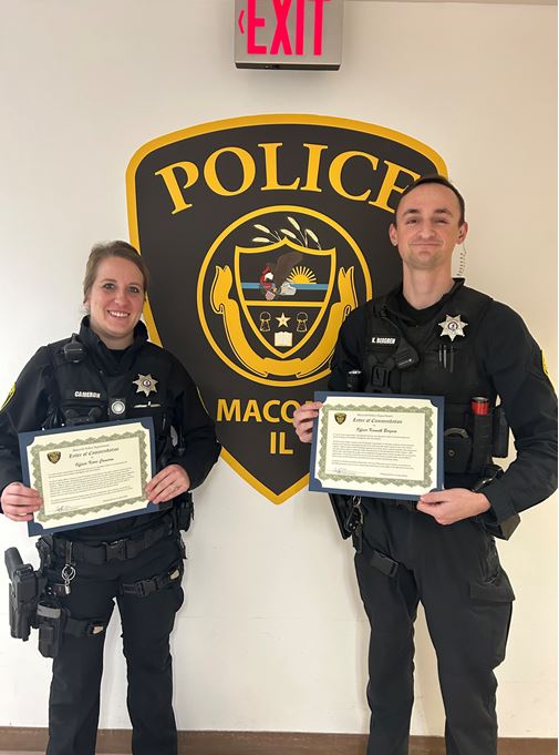 Macomb Officers Receive Letters of Commendation | Prairie ...