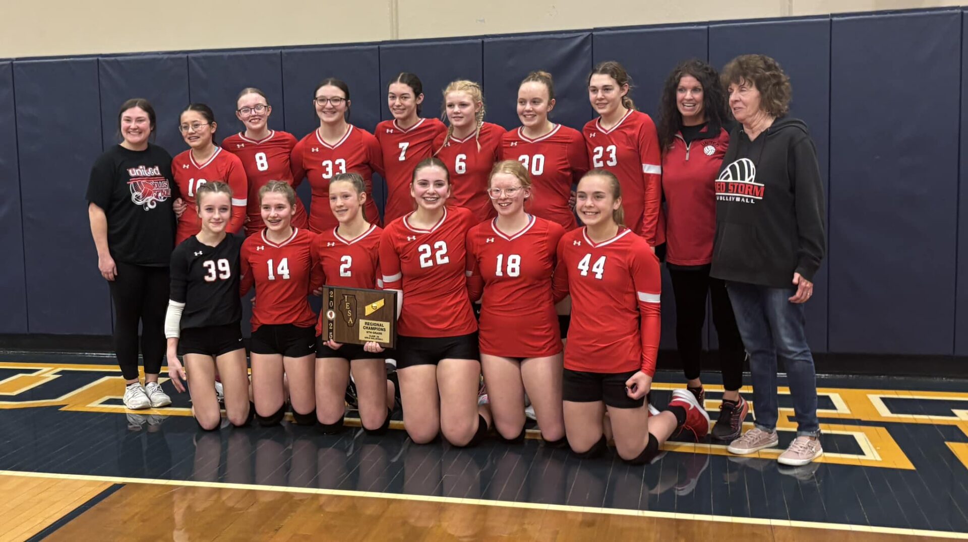 United Red Storm 8th Grade Volleyball Captures Regional Championship ...