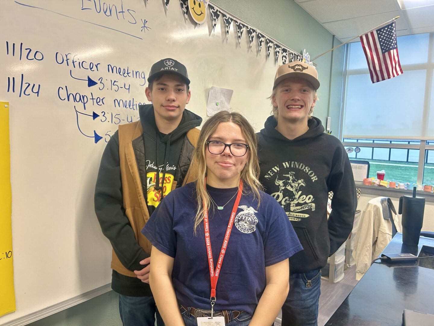 Galesburg FFA Officers Logan, Cameron, and Francesca | Prairie ...